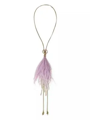 TWINSET Feather-tassel Necklace - Purple