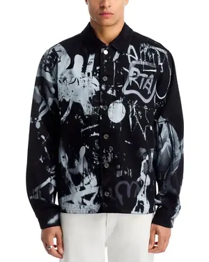 RtA Denim Graffiti Jacket