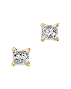 Bloomingdale'S Diamond Princess Cut Stud Earrings In 14k Yellow - Gold