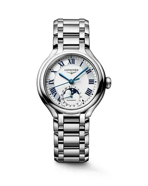 LONGINES Primaluna Moonphase Watch - White/silver