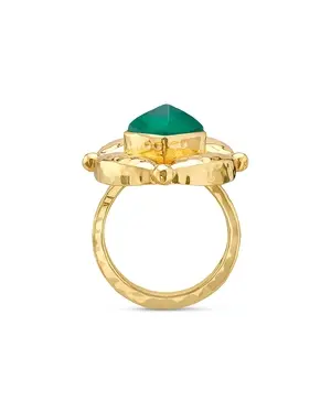 CAPUCINE DE WULF Green Onyx Mystic Eye Ring