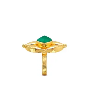 CAPUCINE DE WULF Green Onyx Mystic Eye Ring