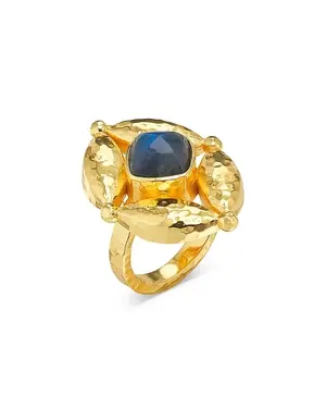 CAPUCINE DE WULF Blue Labradorite Mystic Eye Ring - Blue/gold
