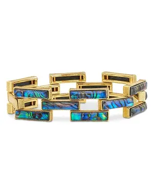 CAPUCINE DE WULF Pathway Link Bracelet - Blue/gold