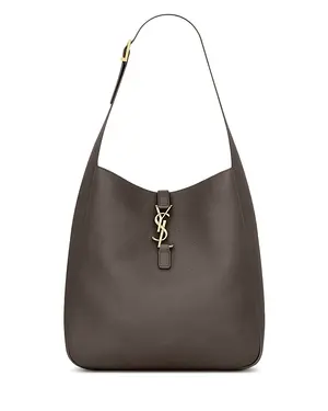 Saint Laurent Saint Laurent Le 5 A 7 Large Hobo Bag In Smooth Leather Urban Grey