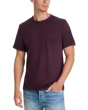 Rag & Bone Washed Classic Flame Tee - Deep Plum