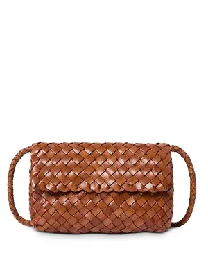 LOEFFLER RANDALL Vinnie Mini Woven Leather Crossbody - Timber