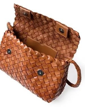 LOEFFLER RANDALL Vinnie Mini Woven Leather Crossbody - Timber