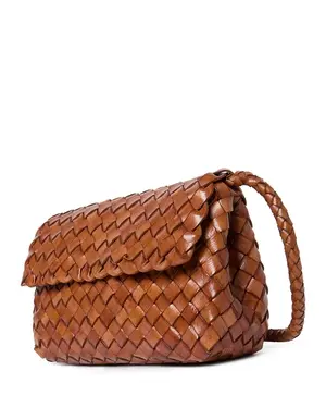 LOEFFLER RANDALL Vinnie Mini Woven Leather Crossbody - Timber