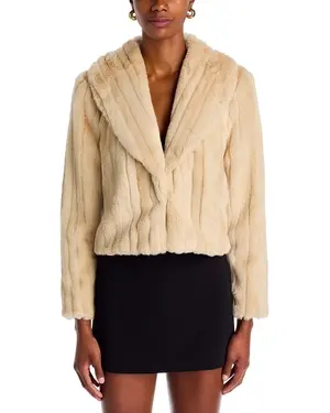 L'Agence Davy Faux Fur Jacket