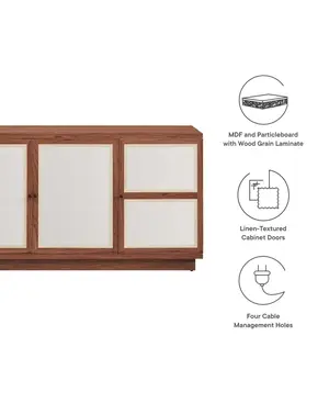 MODWAY Capri 63 Wood Grain Tv Console