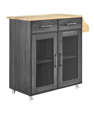 MODWAY Cuisine Kitchen Cart - Charcoal Natural