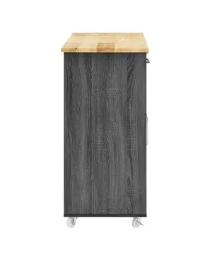 MODWAY Cuisine Kitchen Cart - Charcoal Natural