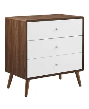 MODWAY Transmit 3-drawer Chest - Walnut White