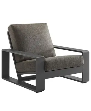 MODWAY Lirienne Outdoor Patio Aluminum Armchair - Smoke