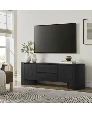 MODWAY Duval 71 Inch Oval Tv Cabinet - Black