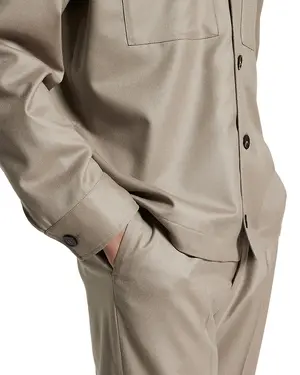 Peserico Relaxed Fit Shirt Jacket - Silver