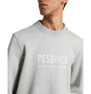 Peserico Cotton Logo Sweatshirt - Stone Grey
