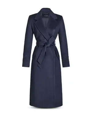 Sentaler Long Notch Collar Wrap Coat
