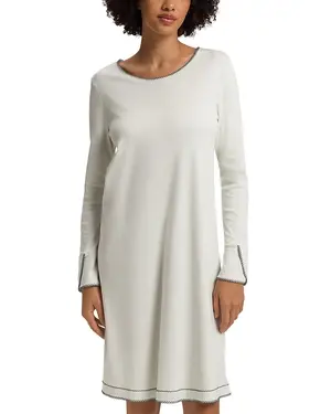 Hanro Una Tulip Sleeve Nightgown - Green Beryl
