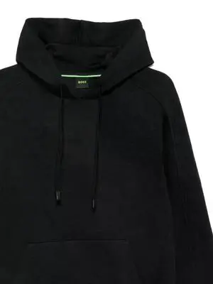 BOSS Patterned Jacquard Hoodie - Black