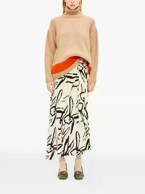 MSGM Rabbit-print Wrap Skirt