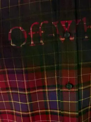Off-White Checkered Shirt Jacket