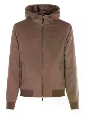 MOORER Hooded Zip-front Coat