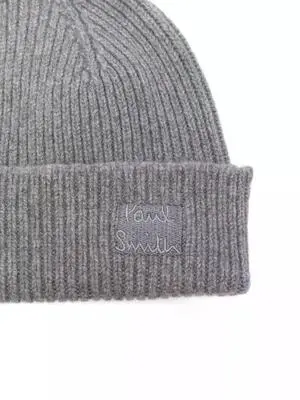 Paul Smith Ribbed-knit Beanie - Grey