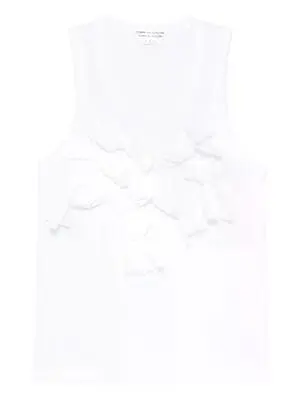 Comme Des Garçons Ruffled Top - White