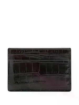 TOM FORD Crocodile-embossed Cardholder - Brown