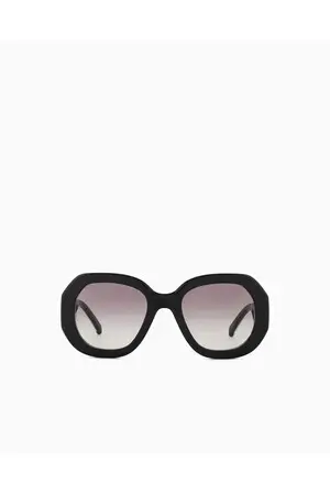 Giorgio Armani Oversized Acetate Sunglasses - Black