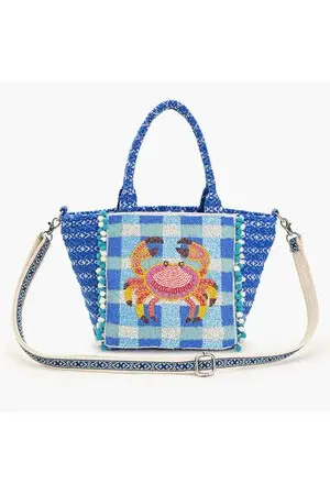 Yumi Kim Check Mate Crab Beaded Mini Tote Bag - Pink