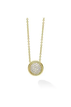Lagos Meridian Diamond Circle Pendant Necklace - Gold