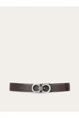 FERRAGAMO Reversible And Adjustable Gancini Belt - Red