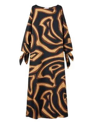 Emilio Pucci Printed Silk Kaftan - Brown