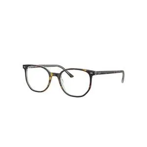 Ray-ban Elliot Optics Eyeglasses Frame 48-19 Havana On Transparent Green