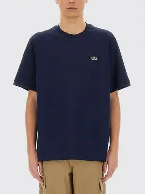 Lacoste Cotton T-shirt With Logo - Blue