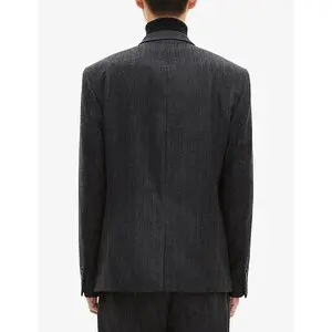 The Kooples Pinstriped Single-breasted Wool-blend Blazer
