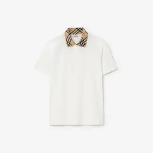 Men's Burberry White Polos