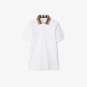 Men's Burberry White Polos