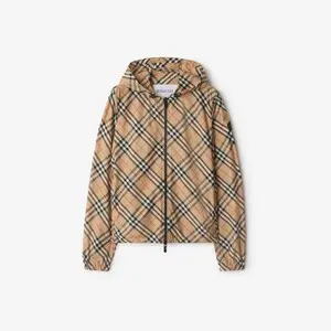 Burberry Check Hooded Jacket - Sand