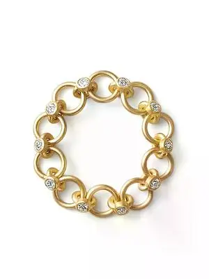 Shihara 18kt Yellow Diamond Link Ring - Gold