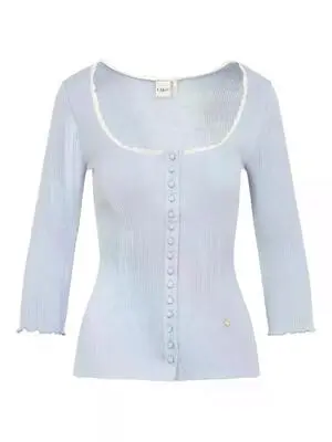 Chloé Lace-trimmed Button Top