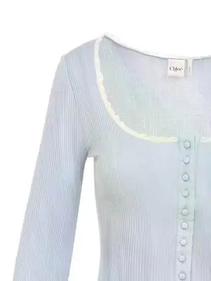 Chloé Lace-trimmed Button Top