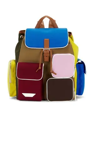 Bottega Veneta Cordura Pop Mix Crossroad Backpack - Contrast Mix Colors