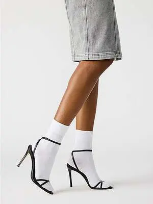 Pink Steve Madden Jypsey Leather High Heel Sandals - Black