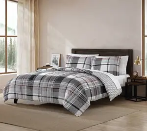 Eddie Bauer Normandy Plaid Red King Comforter S Et
