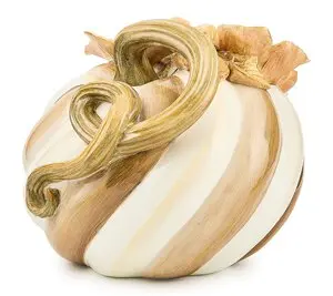 MACKENZIE-CHILDS Mocha Swirl Twisted Stem Pumpk - One-color