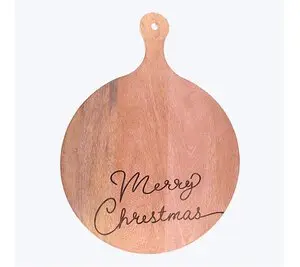 YOUNG'S INC. Young's Mango Wood Chopping Board, Merry Christ Mas - One-color